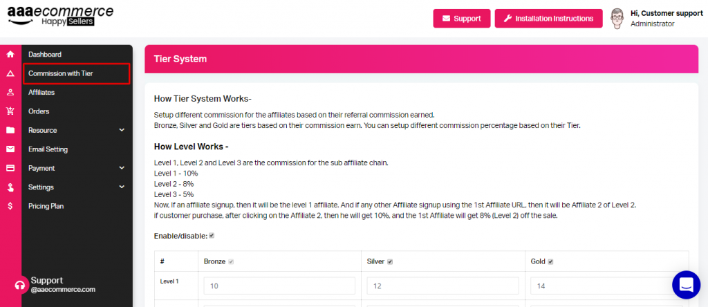 How to set up Affiliate Commission? | aaaecommerce | aaaecommerce